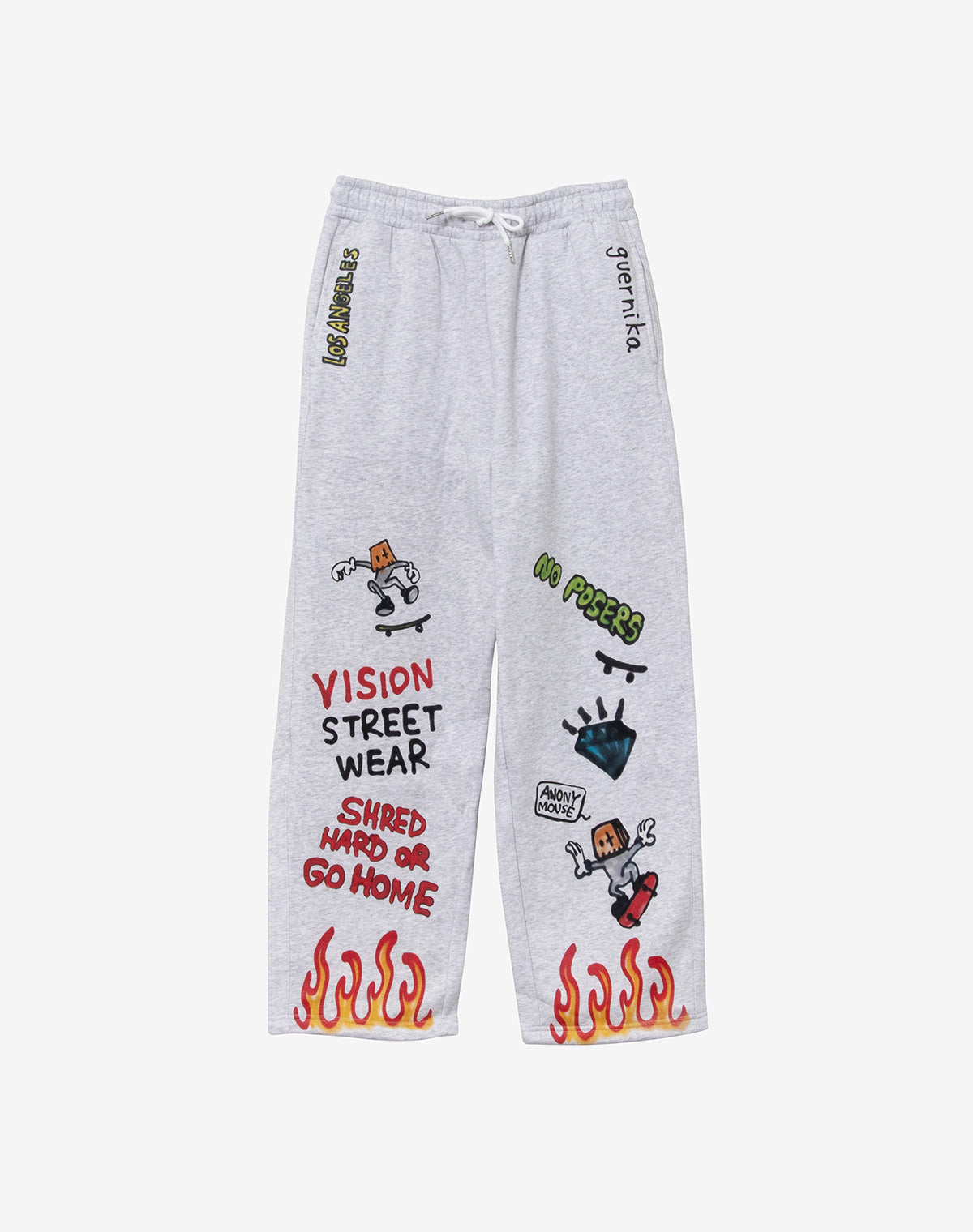 【VISION STREET WEAR × guernika】 All-Print Sweat Pants / Light Gray ...